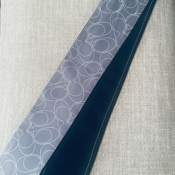 Coach | Accessories | Coach Signature Scarf Blue And Gray | Poshmark